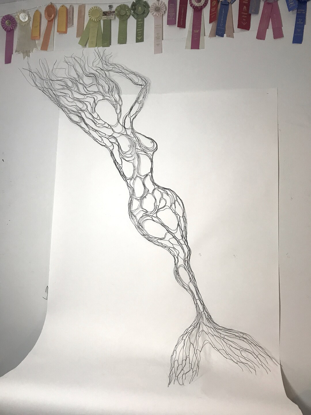 6ft Mermaid Wire Sculpture by Elizabeth Berrien - Etsy