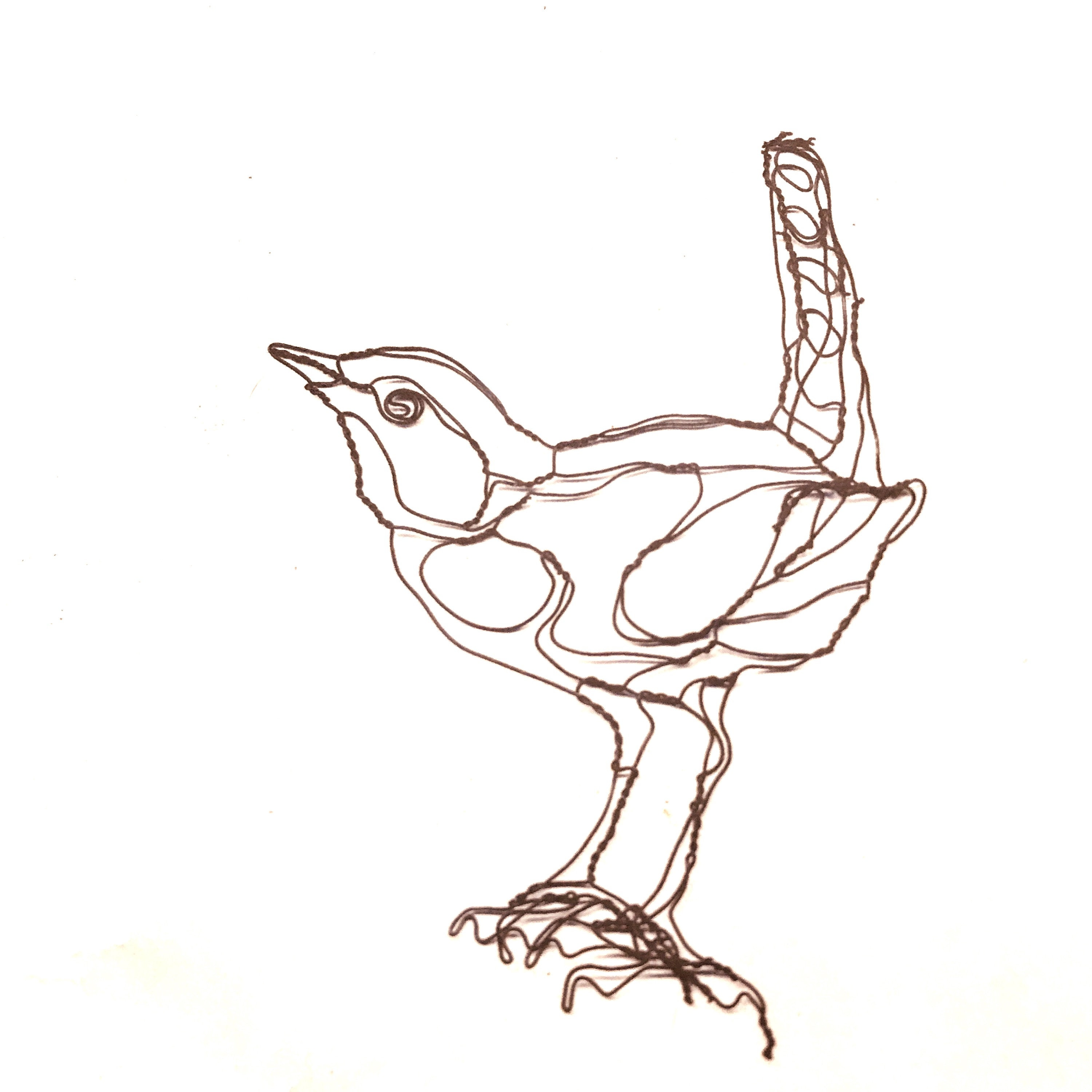 Wren Wire Sculpture by Elizabeth Berrien - Etsy