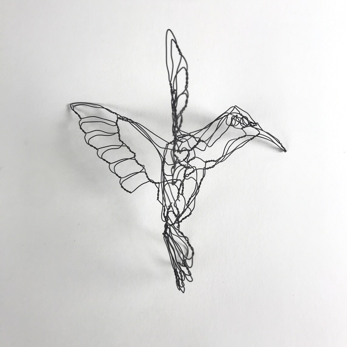 Hummingbird Wire Sculpture: 4" Wire Art Hummingbird With Stand by ...
