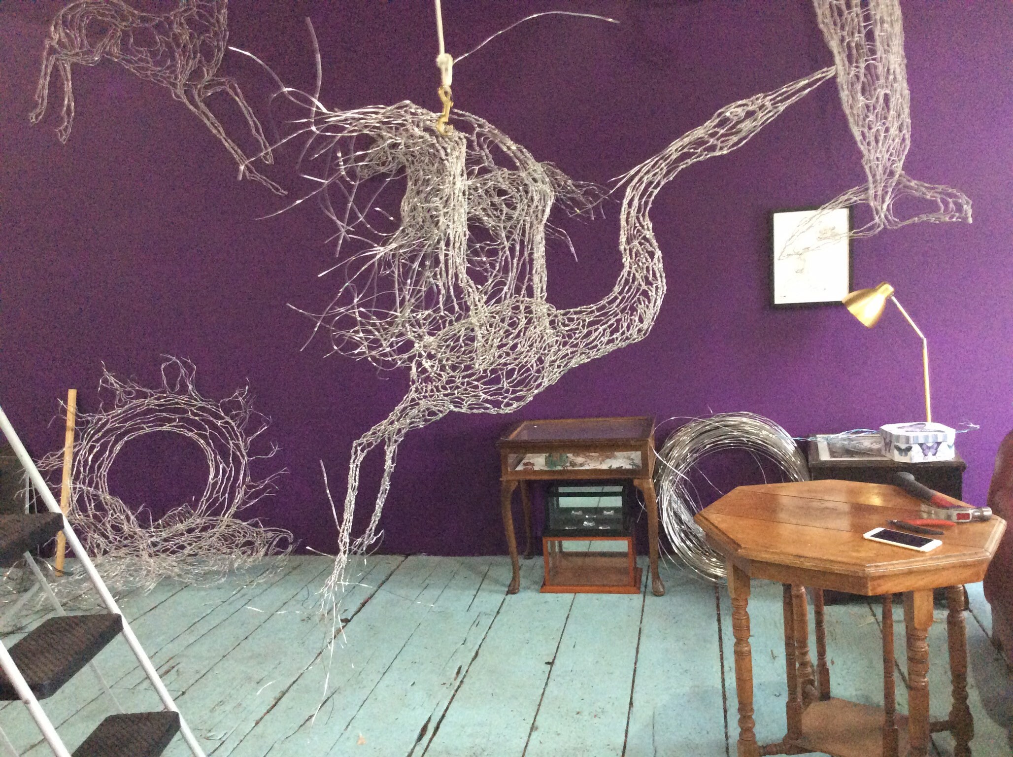 3D 48" Wire Heron Sculpture Bu Elizabeth Berrien - Etsy