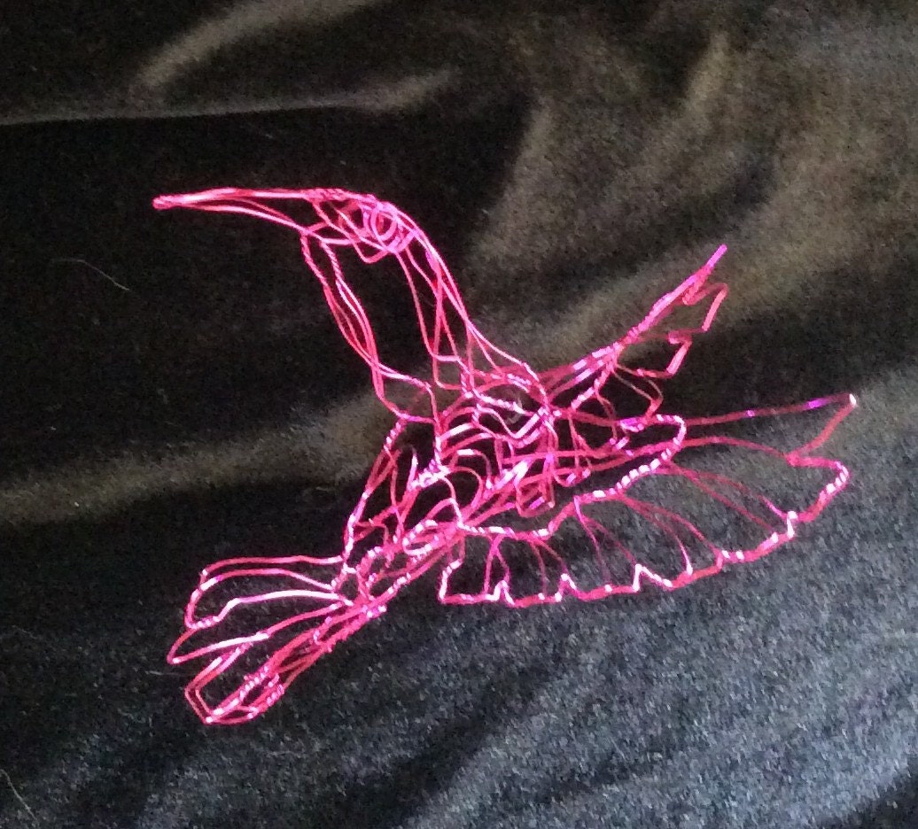 Hummingbird Wire Sculpture: 4" Wire Art Hummingbird With Stand by ...