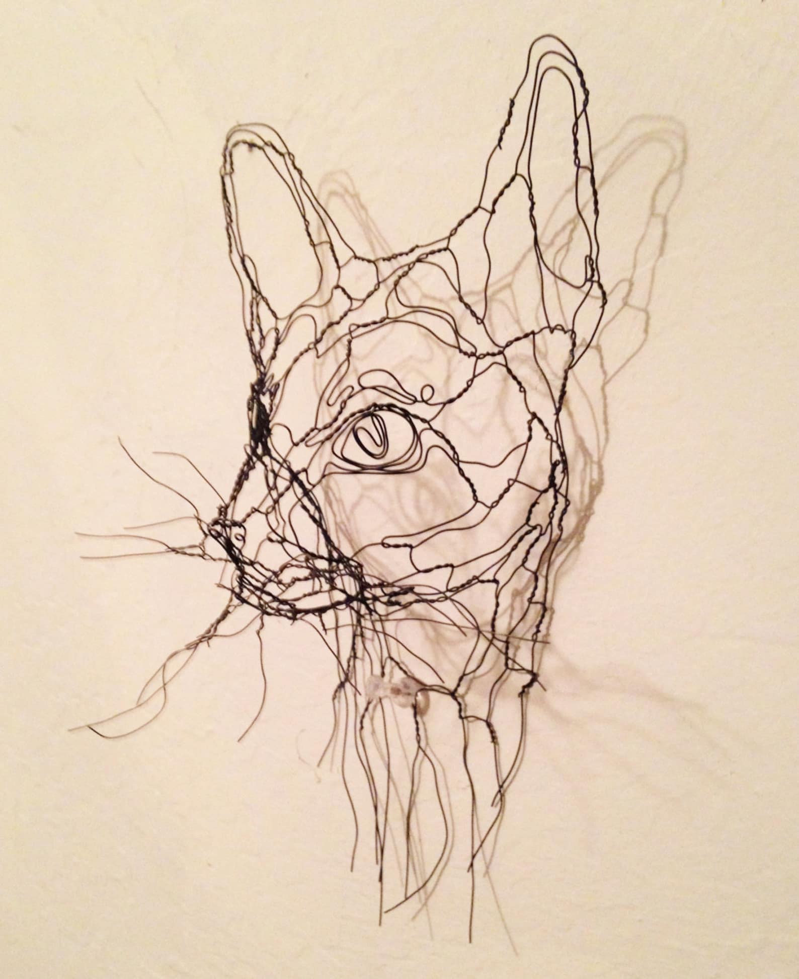 Wire Sculpture Cat Mask: Wall Art by Elizabeth Berrien, Internationally ...