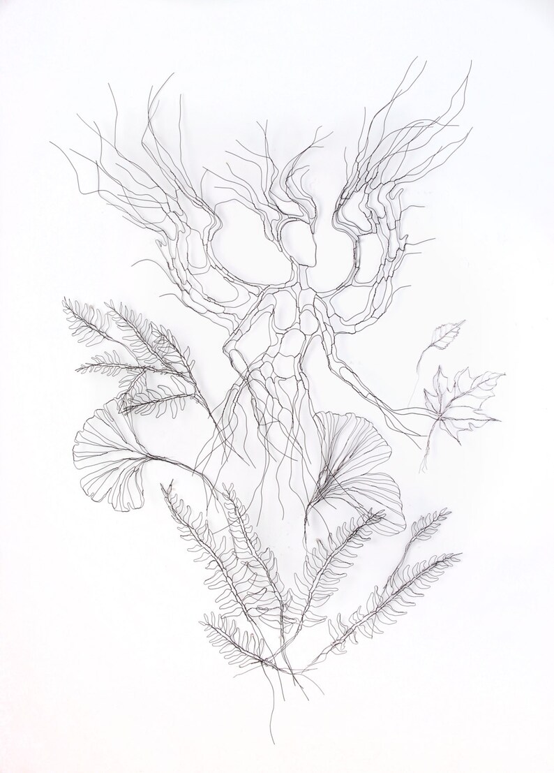 Wire Sculpture Woodland Spirit Entwife: Award Winning Wall Art by ...