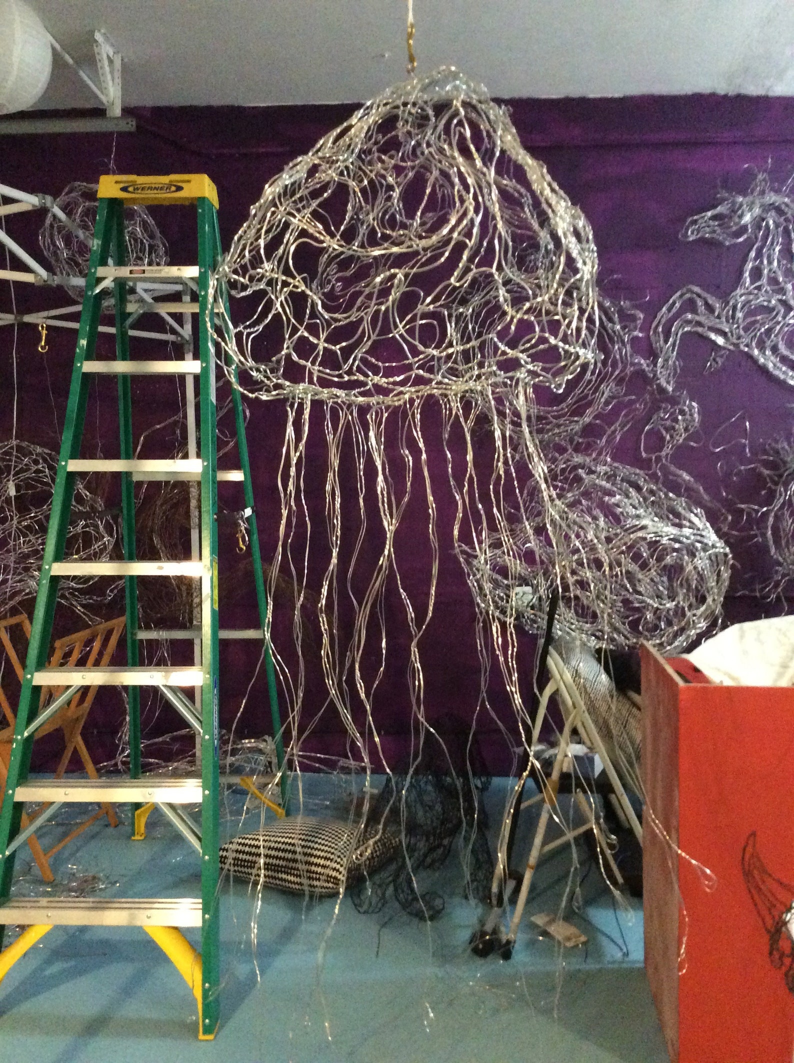 Wire Sculpture Jellyfish 24" by Elizabeth Berrien - Etsy