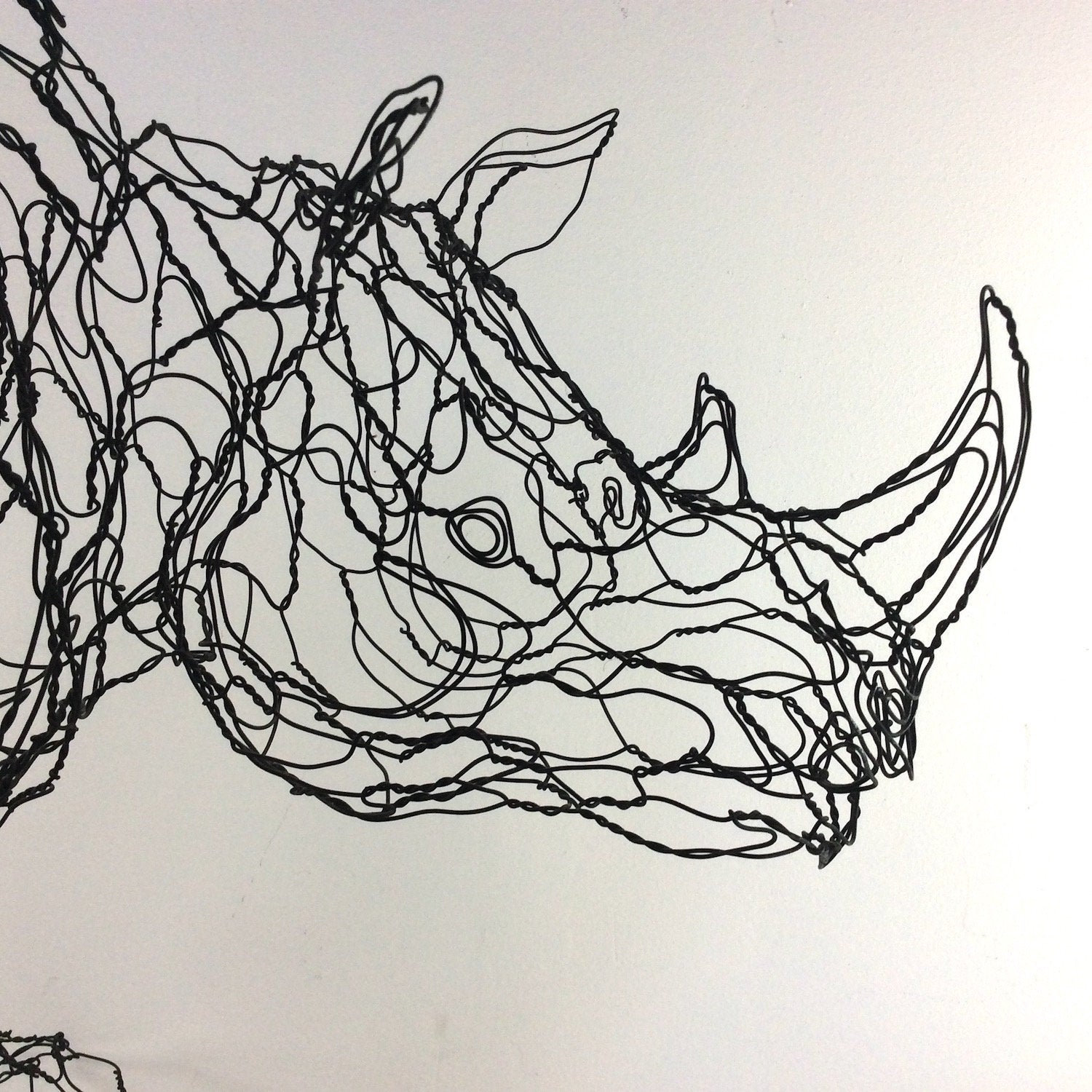 Black Rhino 30 Steel Wire Sculpture by Elizabeth Berrien - Etsy