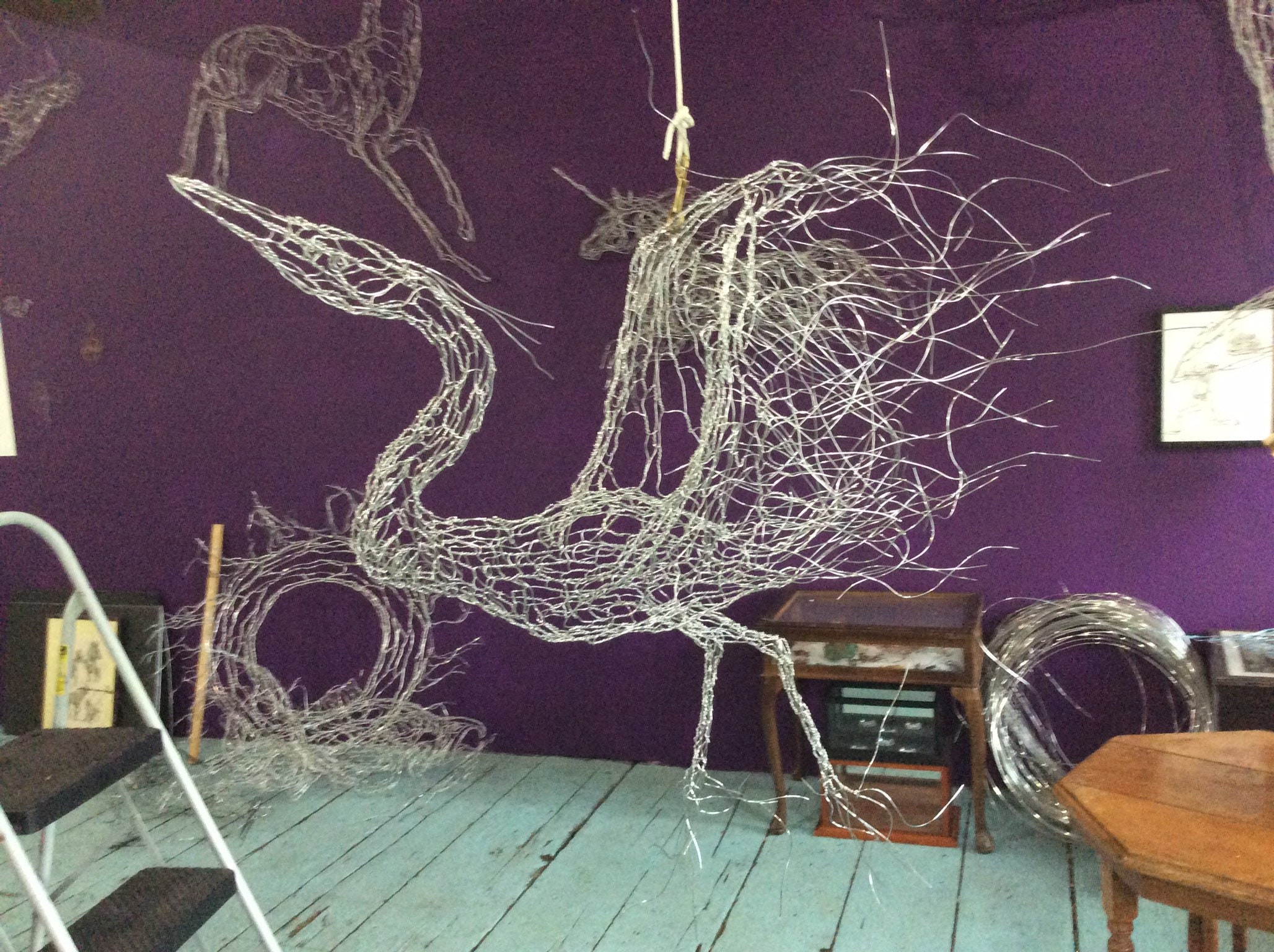3D 48" Wire Heron Sculpture Bu Elizabeth Berrien - Etsy