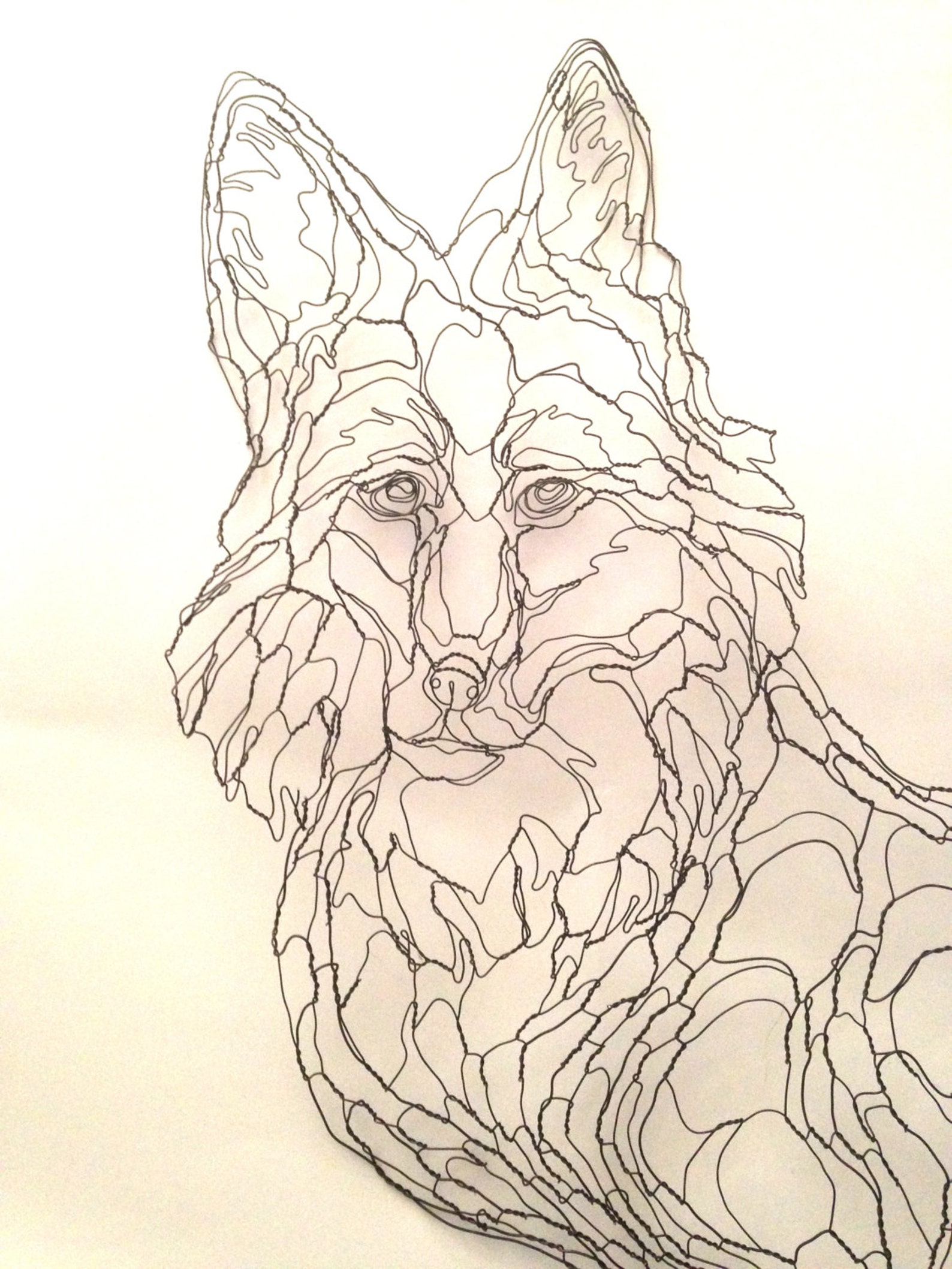 Gray Fox 2D Wire Wall Art Sculpture by Elizabeth Berrien - Etsy