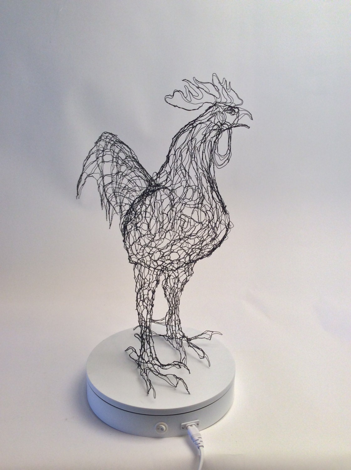 Rooster Cockerel Wire Sculpture by Elizabeth Berrien - Etsy