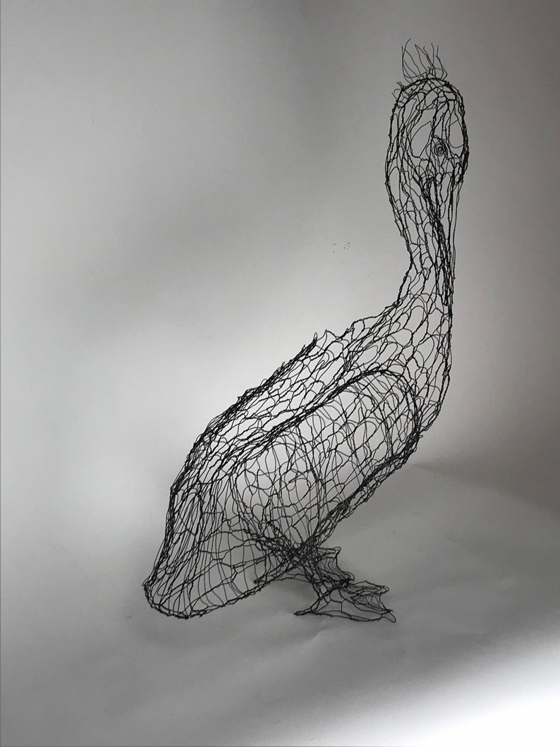 Brown Pelican 18” Wire Sculpture by Elizabeth Berrien - Etsy