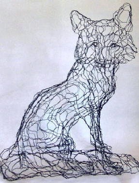 Life-size 3D Full Body Fox Wire Sculpture by Elizabeth Berrien - Etsy