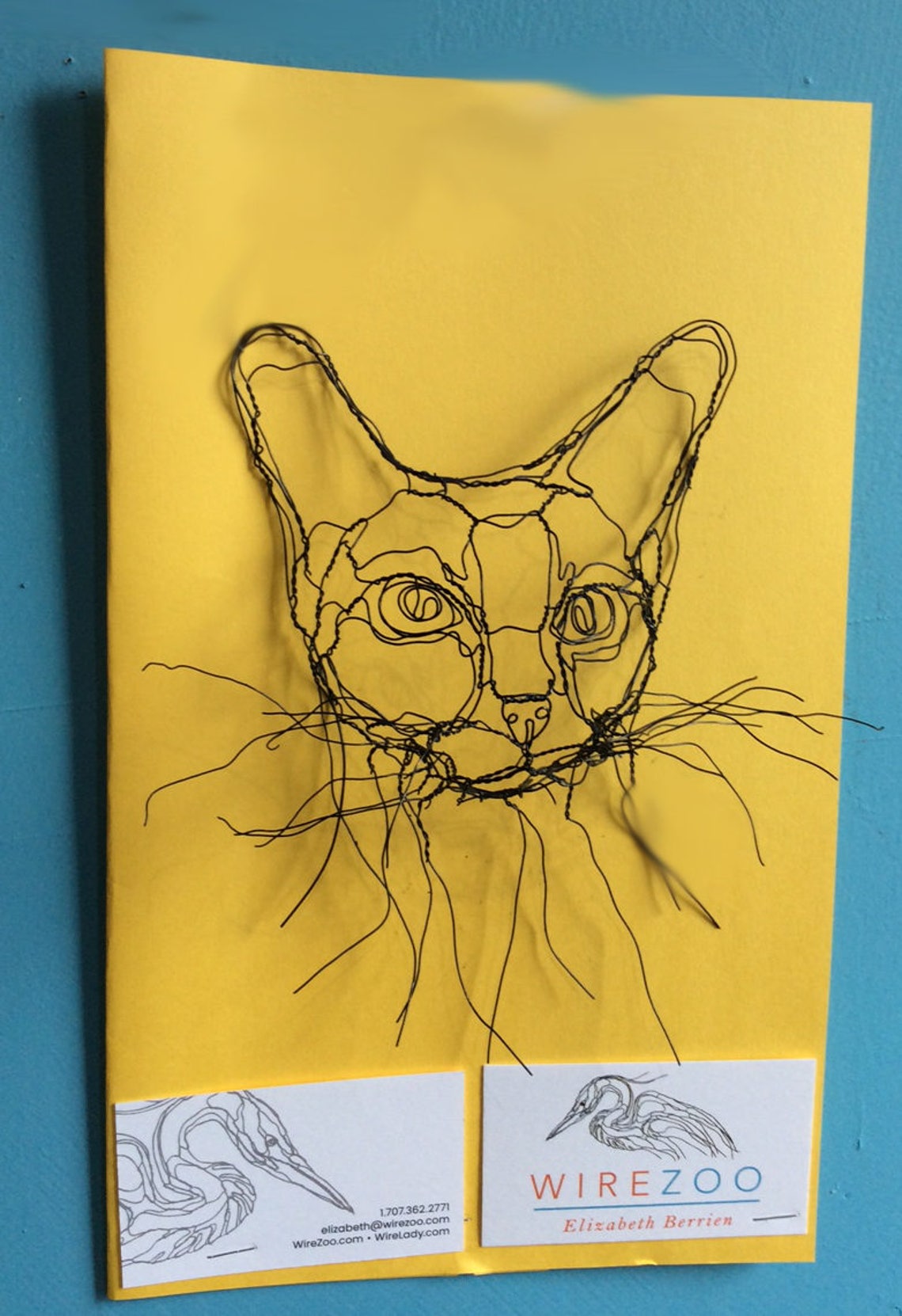 Wire Sculpture Cat Mask: Wall Art by Elizabeth Berrien, Internationally ...