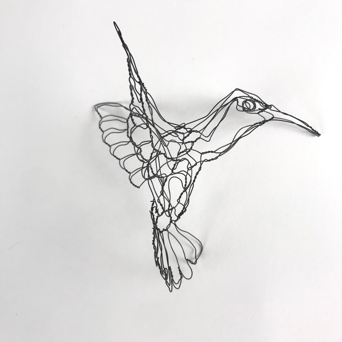 Hummingbird Wire Sculpture: 4" Wire Art Hummingbird With Stand by ...
