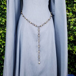 Renaissance Girdle Belt, Antique Bronze, Pearl Chain Belt, Medieval ...