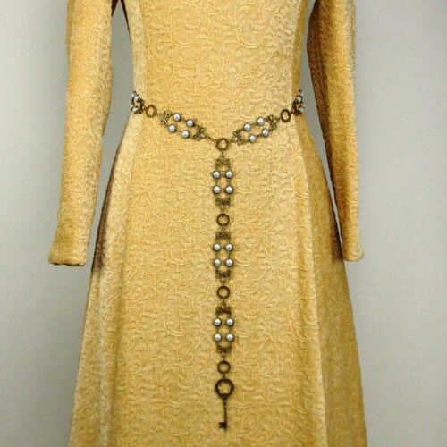Pearl Chain Belt Medieval Girdle Renaissance Wedding Brass - Etsy