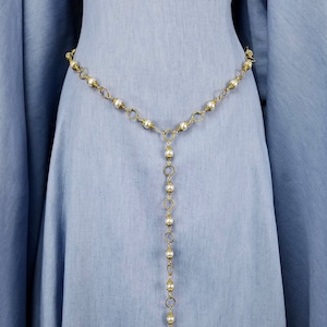 Renaissance Girdle, Gold Chain Belt, Medieval Belt Women, Cosplay ...