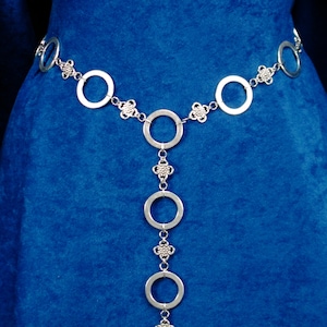 Medieval Ring Belt, Silver Chain Belt, Circle Chain Belt, Middle Ages ...