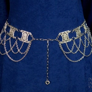 Silver Chain Belt, Hip Belt, Chain Skirt, Belt With Chain, Belly Dance ...