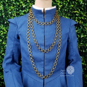 Medieval Necklace for Men, Large Silver Chain, Chain of Office, LARP ...