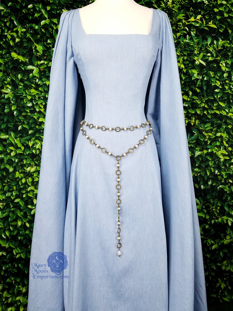 Wrap Belt Pearl Chain Antique Bronze Medieval Girdle | Etsy