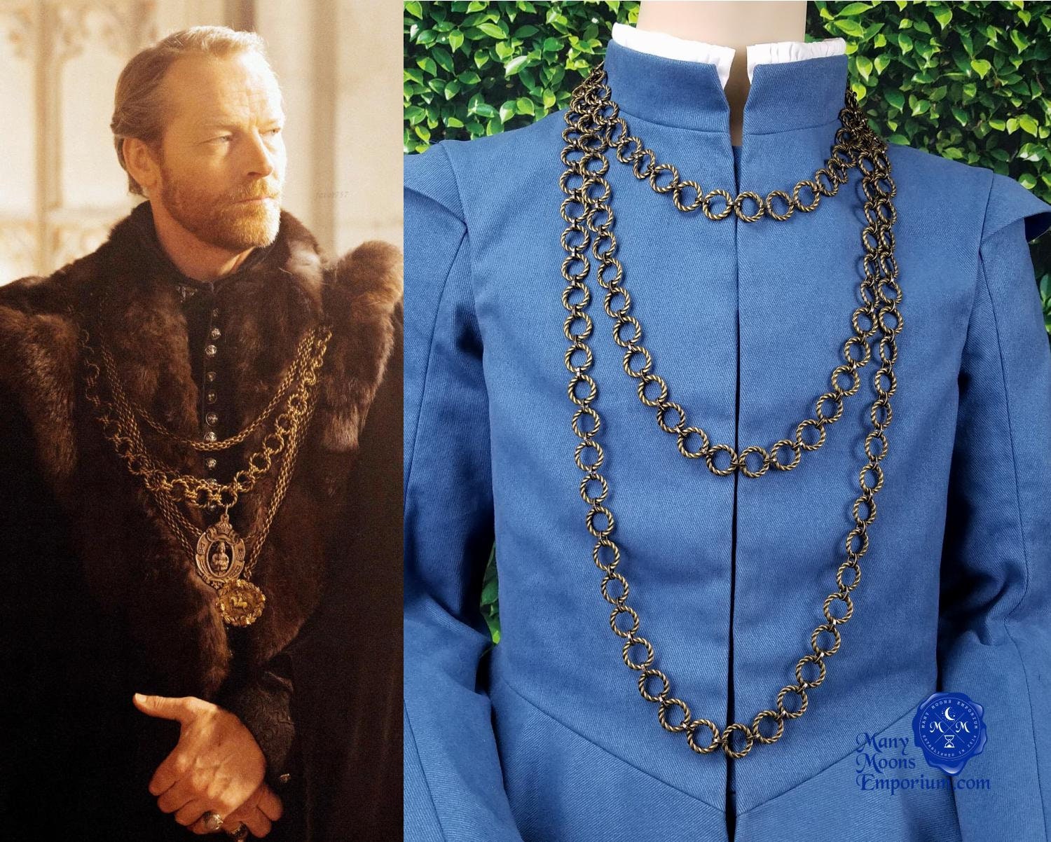 Medieval Necklace for Men Chain of office Elizabethan men | Etsy