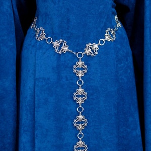 Medieval Girdle, Silver Chain Belt, Metal Belt for Women, Renaissance ...