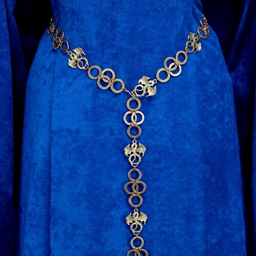 Dragon Chain Medieval Belt for Women Renaissance Girdle | Etsy