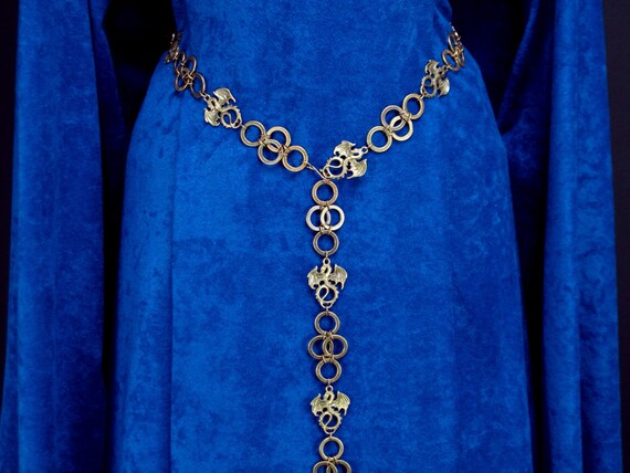 Dragon Chain Medieval Belt for Women Renaissance Girdle | Etsy