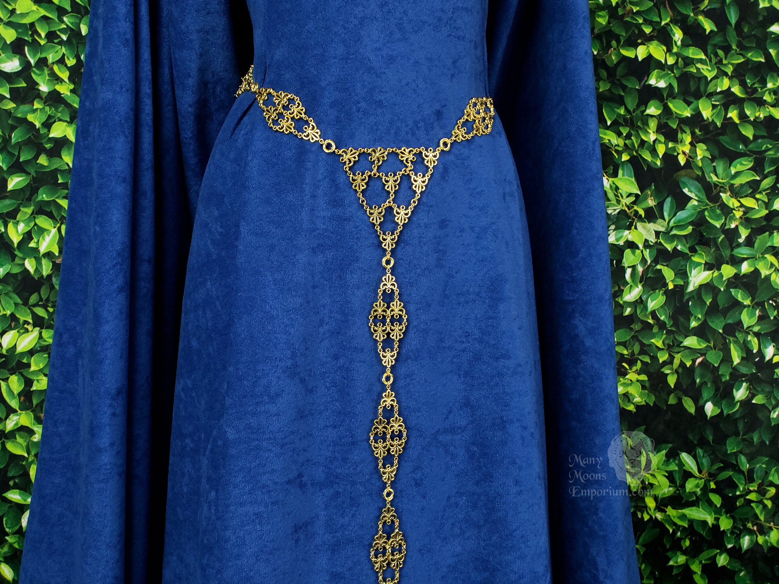 Medieval Girdle Belt, Diamond Shape, Gold Chain Belt, Renaissance Faire ...