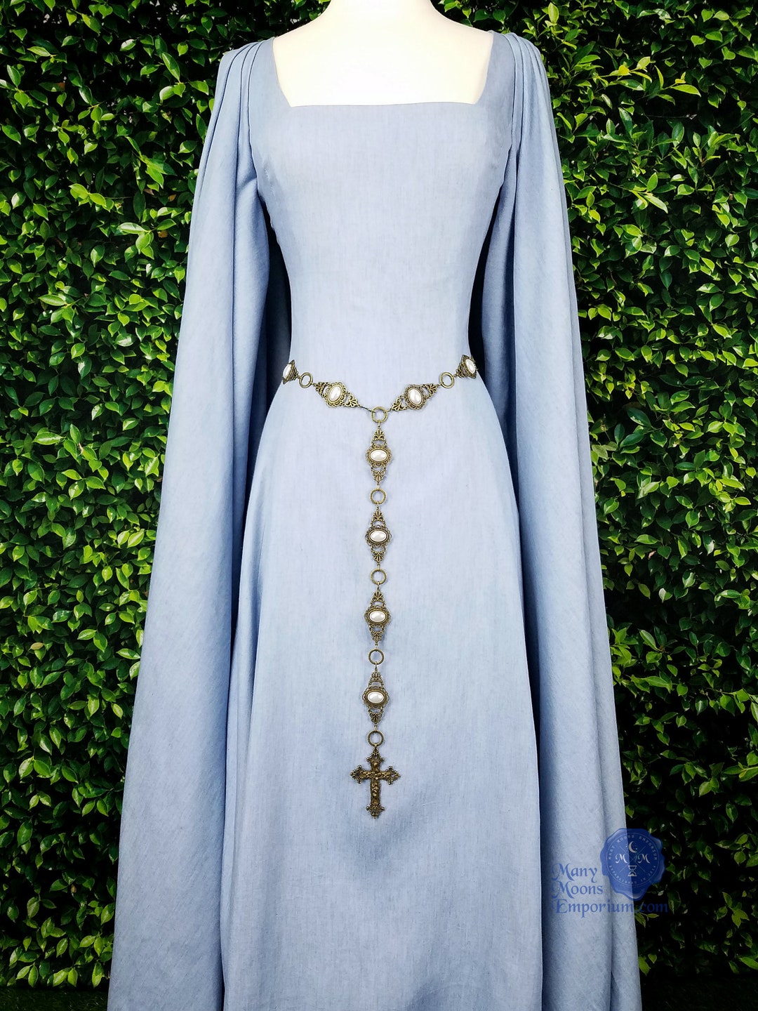 Pearl Chain Belt Medieval Girdle Renaissance Wedding Brass - Etsy