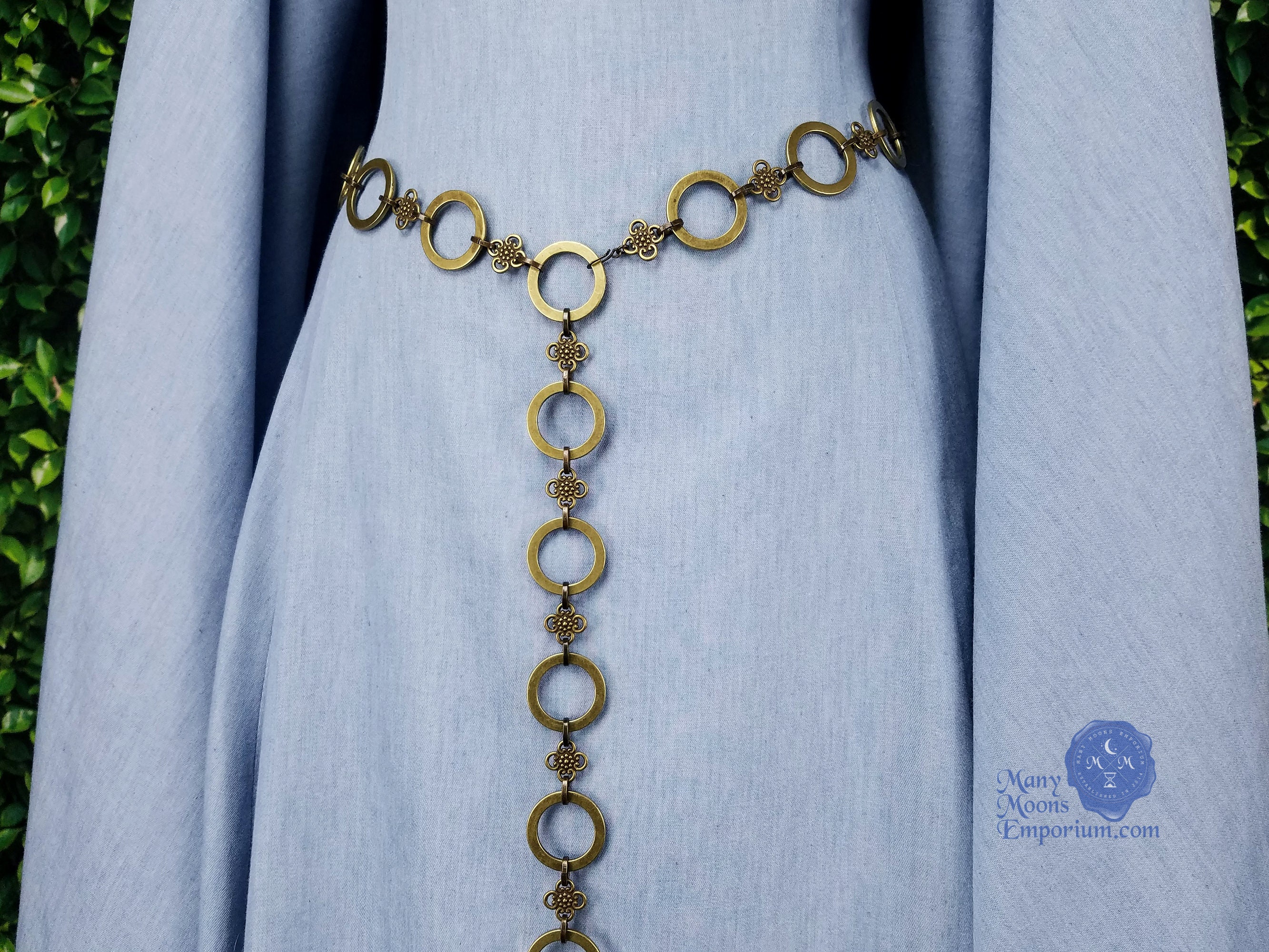 Medieval Chain Belt, Ring Belt, Brass Chain Belt, Renaissance Girdle ...