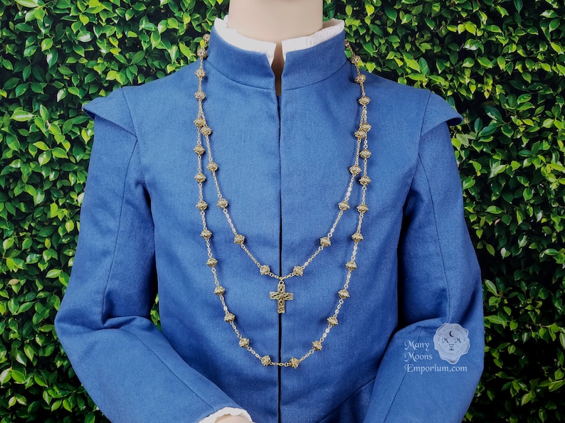 Bronze Chain Necklace Costume Chain Cross Jewelry Layered - Etsy