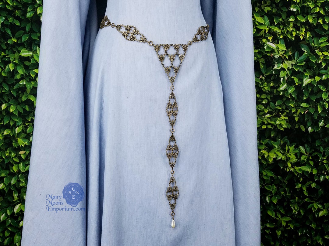 Medieval Metal Belt, Diamond Shape, Chain Belt, Bronze Jewelry, Noble ...