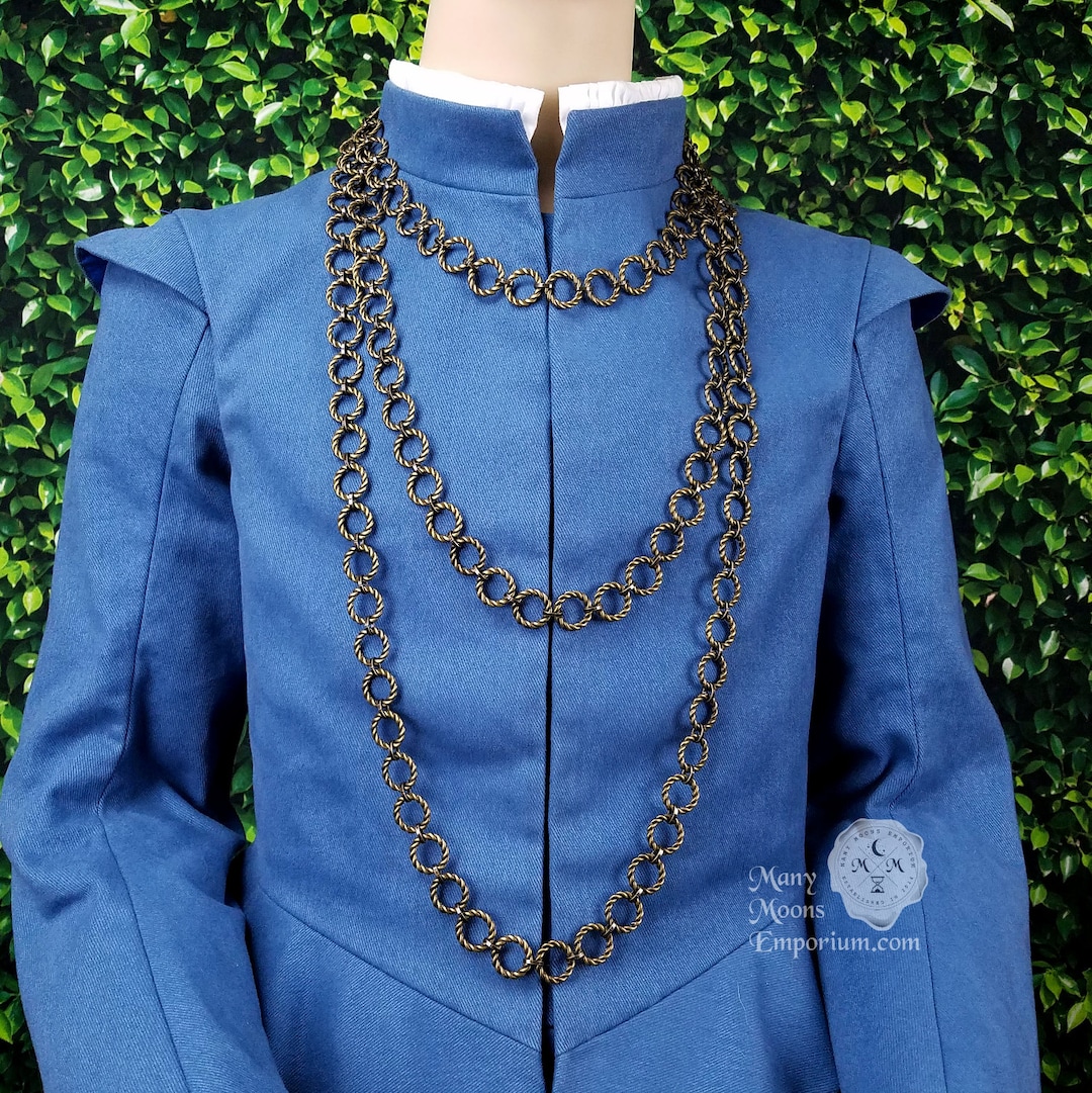 Medieval Necklace for Men, Chain of Office, Elizabethan Men, Large ...