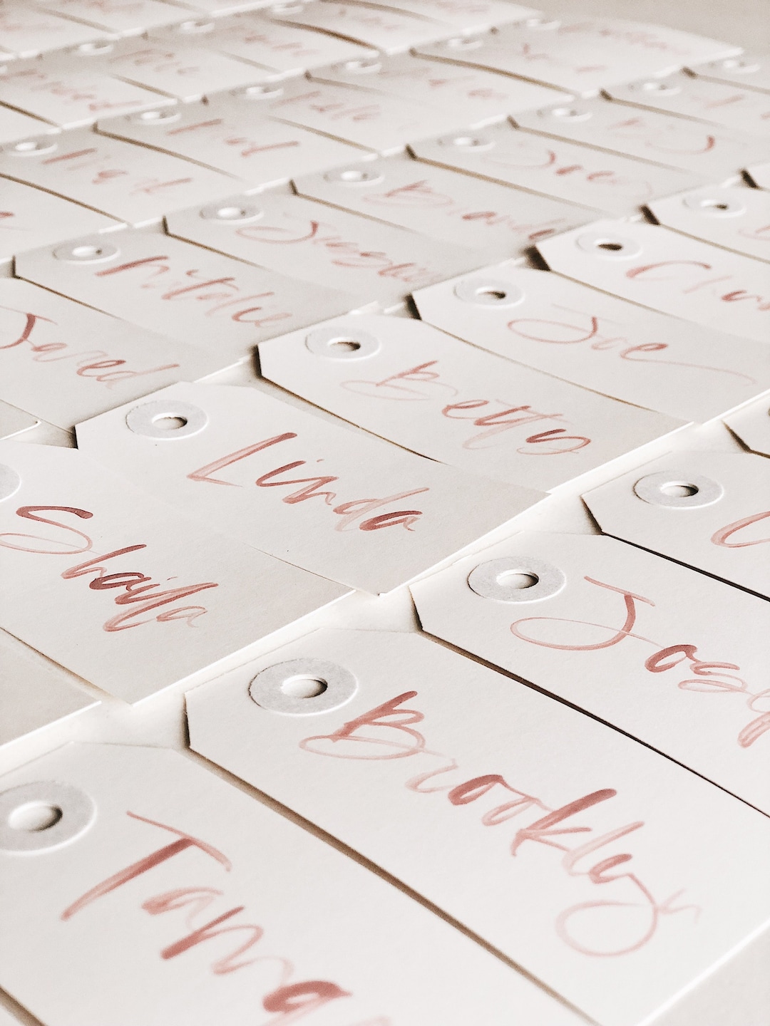 Set of 10 - Calligraphy Gift Tag, Hand Lettered Gift Tag, Wedding Place ...
