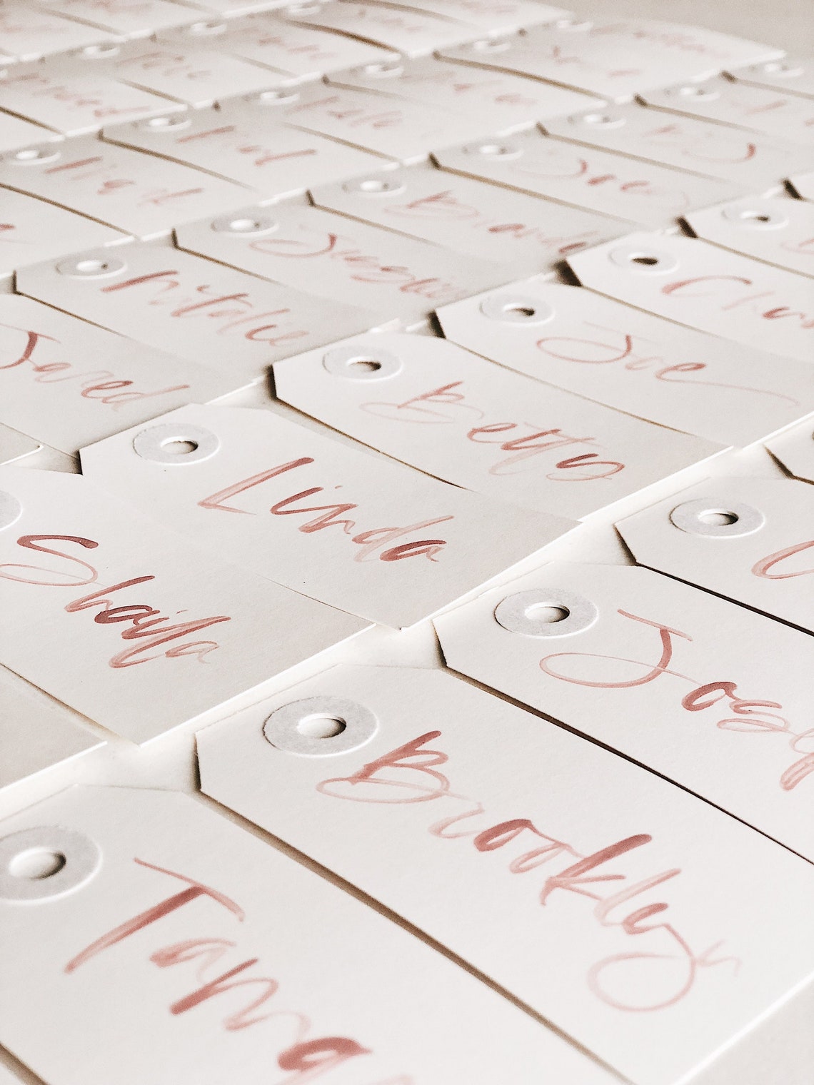 Set of 10 - Calligraphy Gift Tag, Hand Lettered Gift Tag, Wedding Place ...
