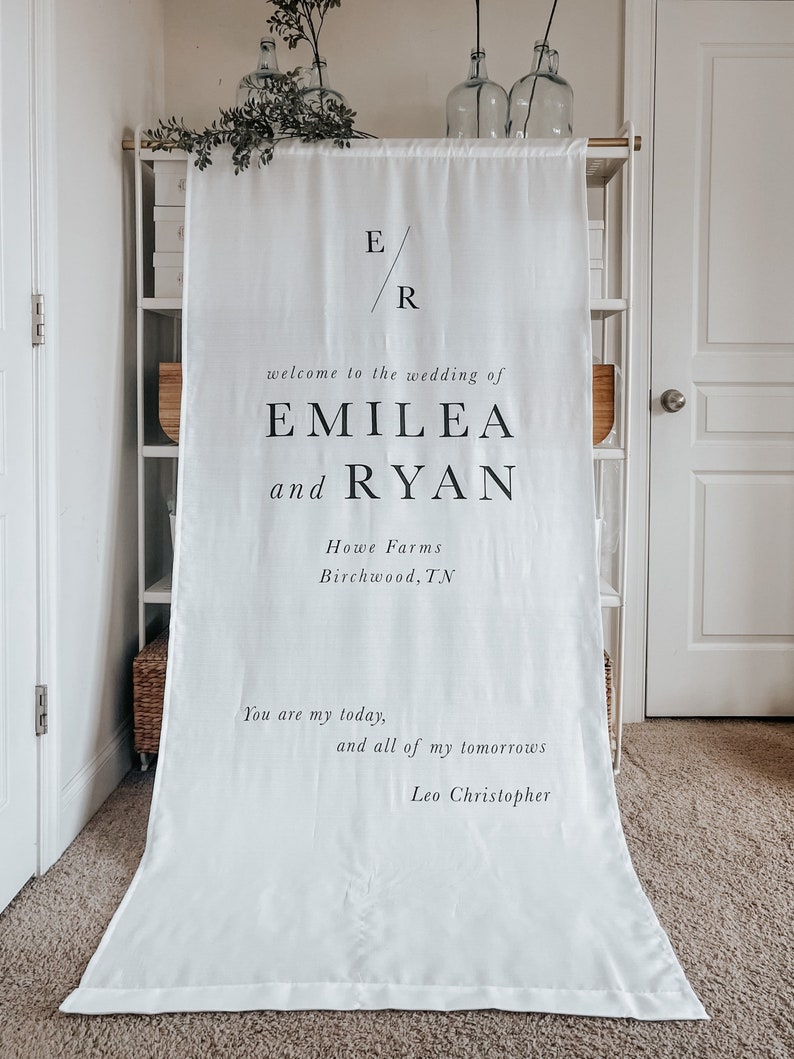CUSTOM PRINTED Wedding Fabric Signage Wedding Ceremony - Etsy Canada