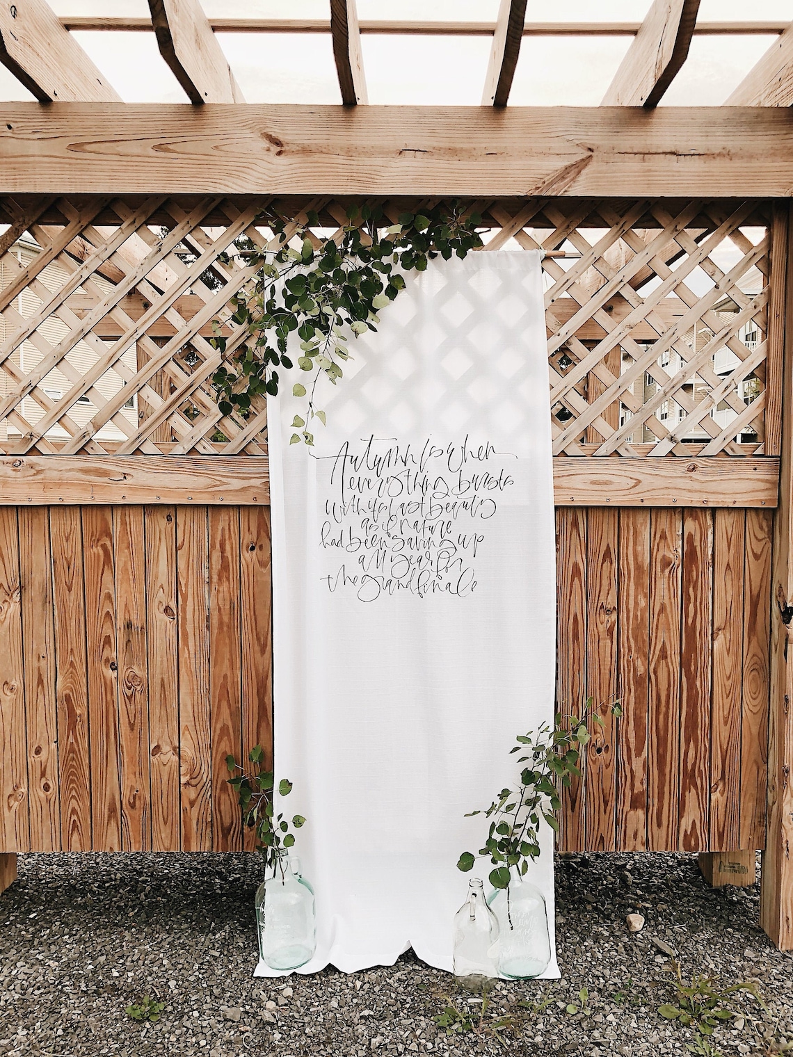 Custom Fabric Calligraphy Banner Wedding Calligraphy | Etsy