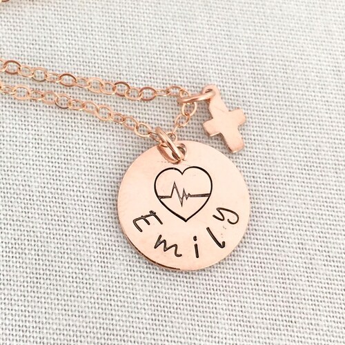Personalized ER Nurse Necklace Nurse Jewelry Cross Necklace - Etsy