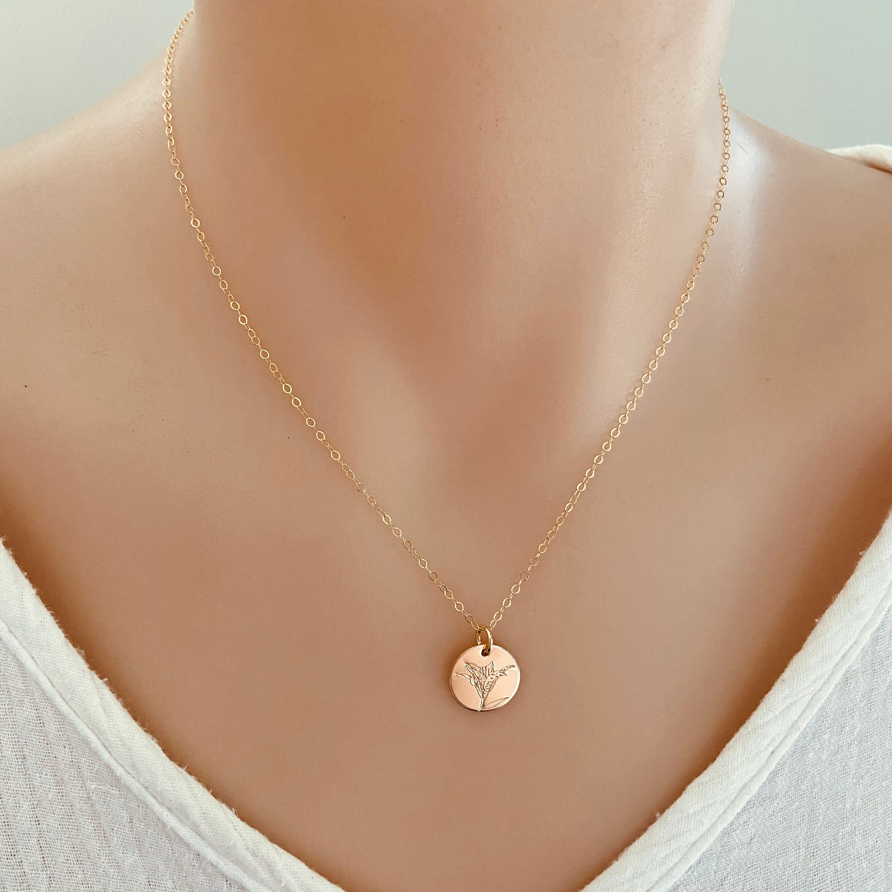 Gold Lily Necklace, Flower Jewelry, Silver Lily, Gift for Daughter ...
