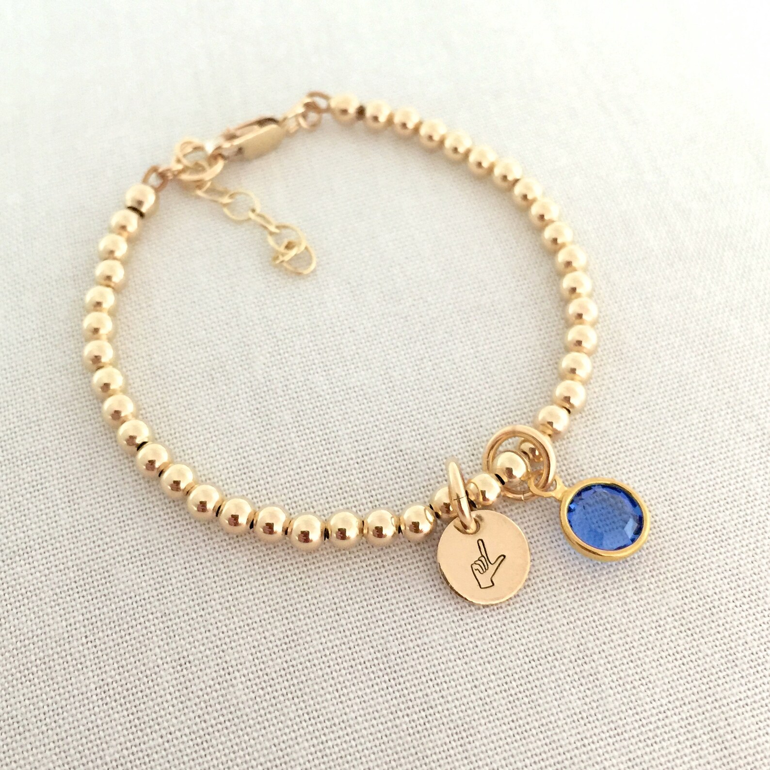 Personalised Sign Language Bracelet ASL Jewelry Initial - Etsy