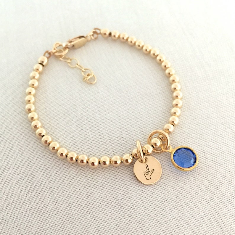 Personalised Sign Language Bracelet ASL Jewelry Initial | Etsy