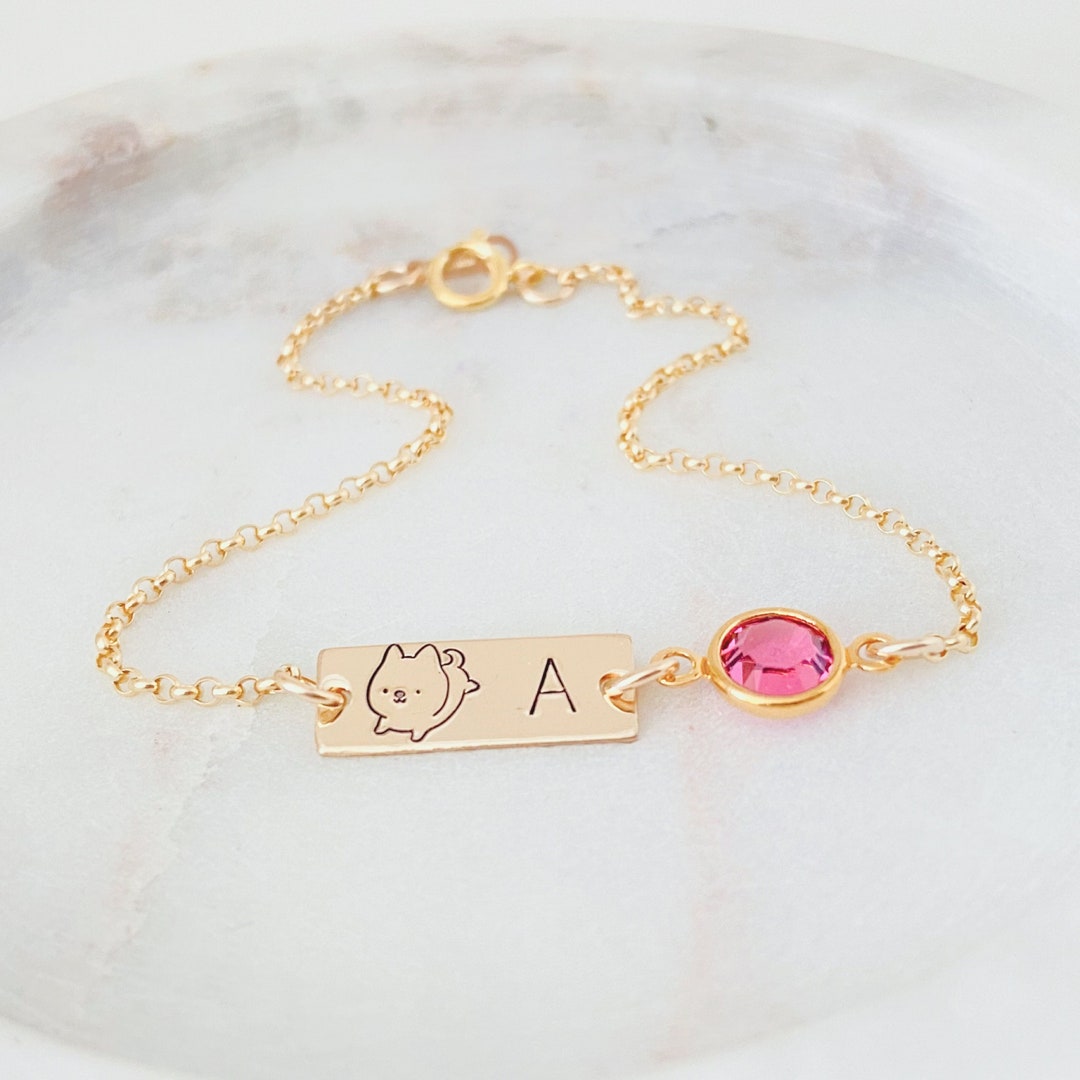 Personalised Baby Chinese Zodiac Bracelet, Birthstone Jewelry, Gift for ...