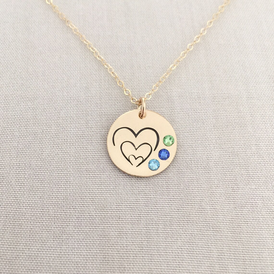 Personalized Three Generations Necklace, Grandma Necklace, Mother's ...