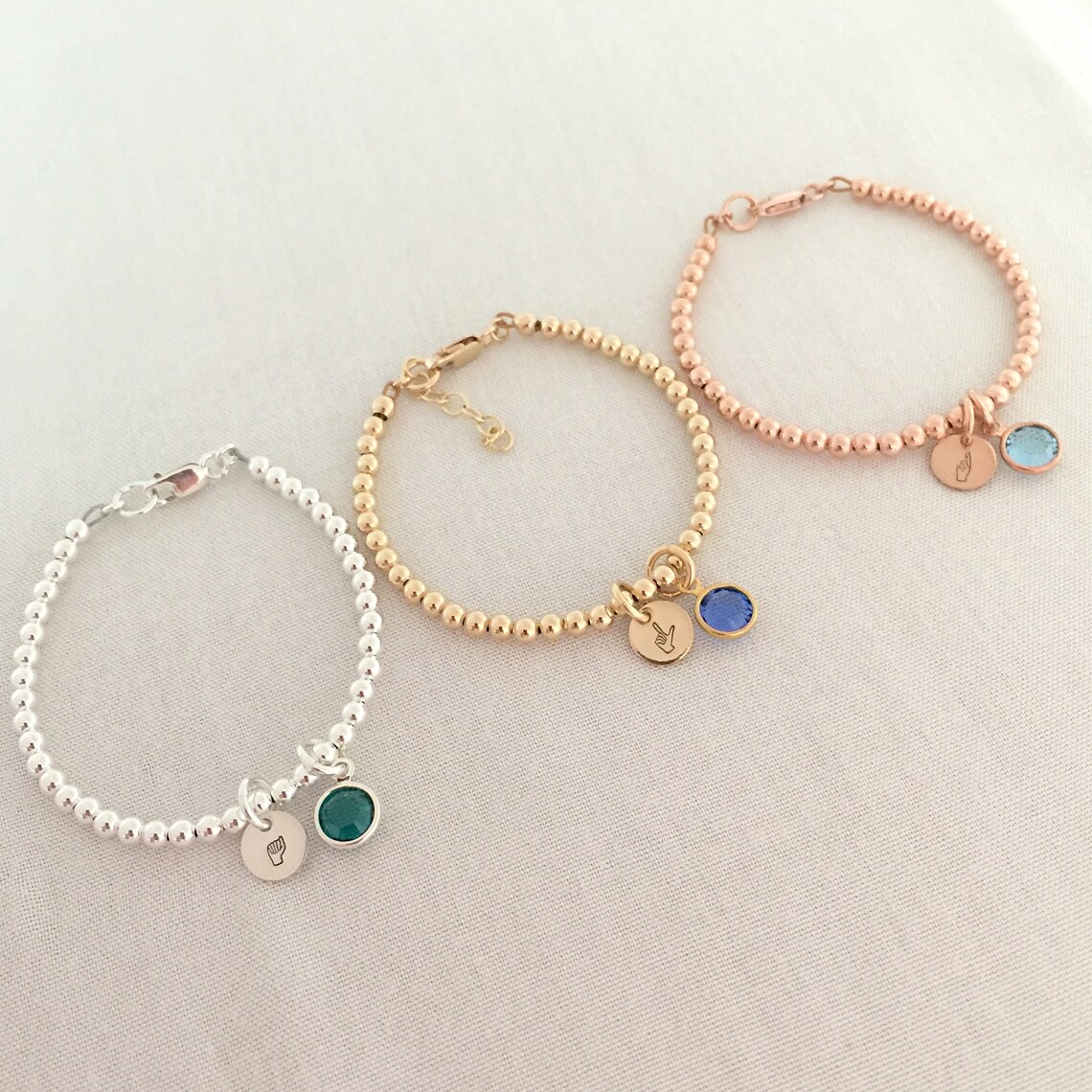 Personalised Sign Language Bracelet ASL Jewelry Initial - Etsy