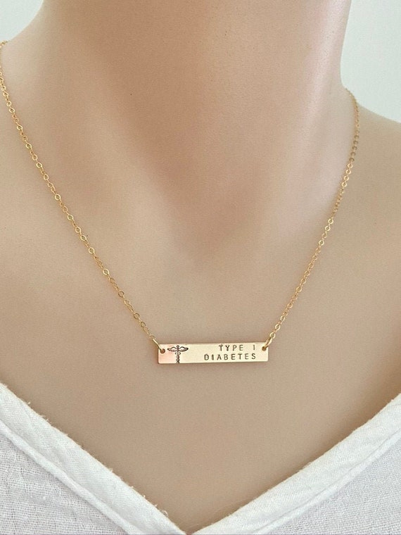 Simple Allergy Necklace Medical Alert Jewelry Diabetes | Etsy