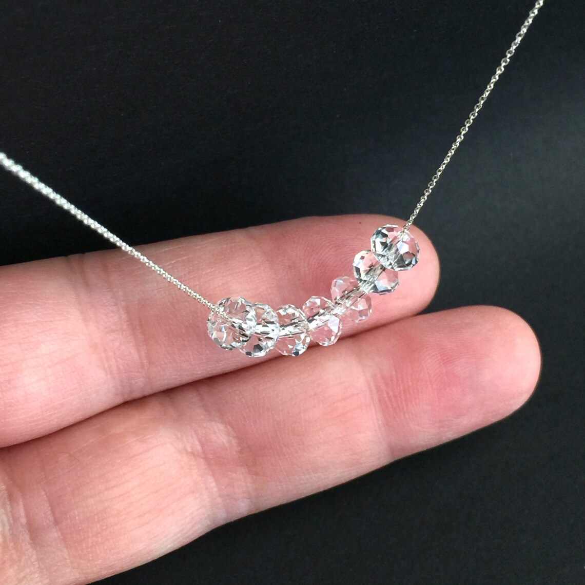 Sterling Silver Swarovski Crystal Necklace Carrie Bradshaw - Etsy