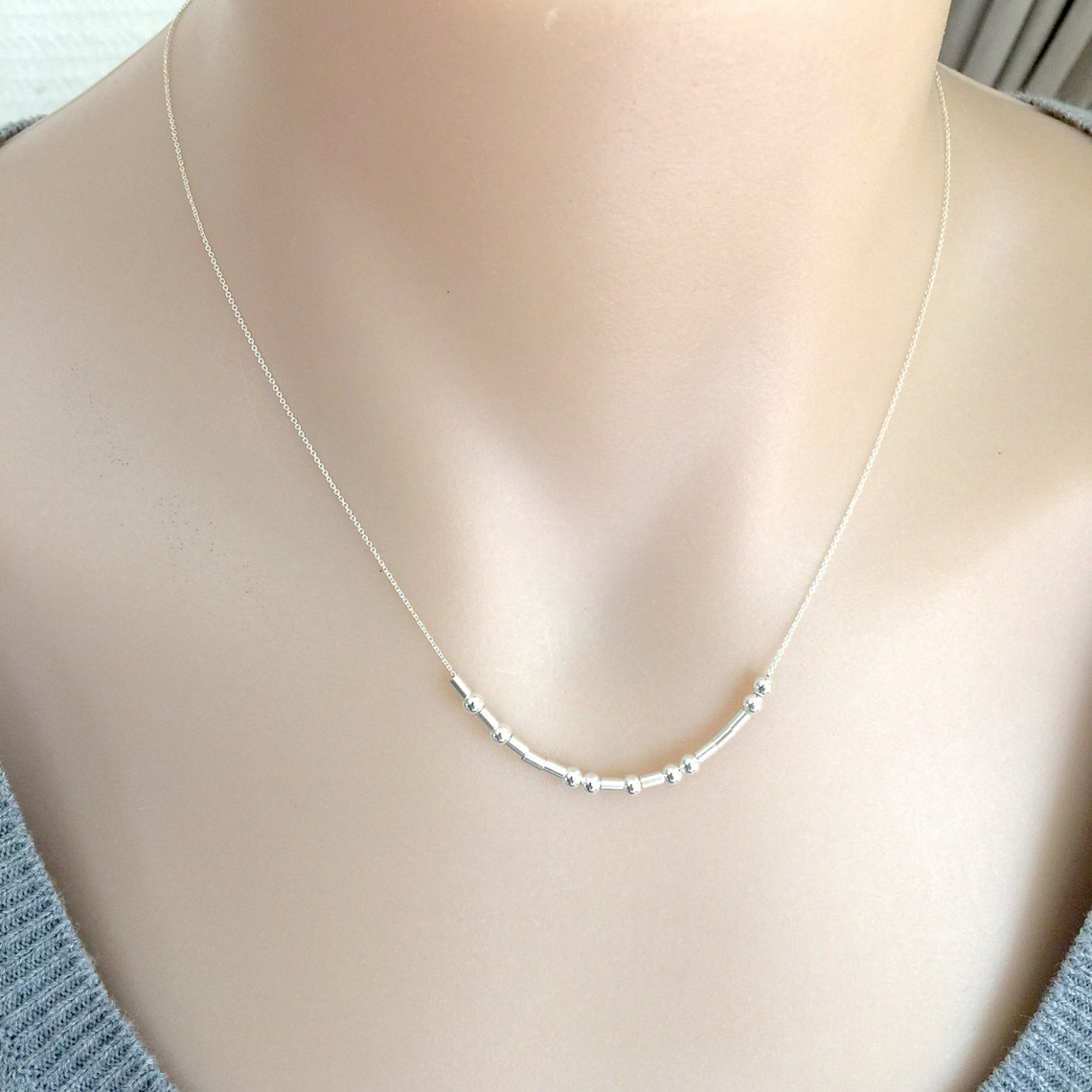 Custom Morse Code Necklace Morse Code Jewelry Name Bracelet | Etsy