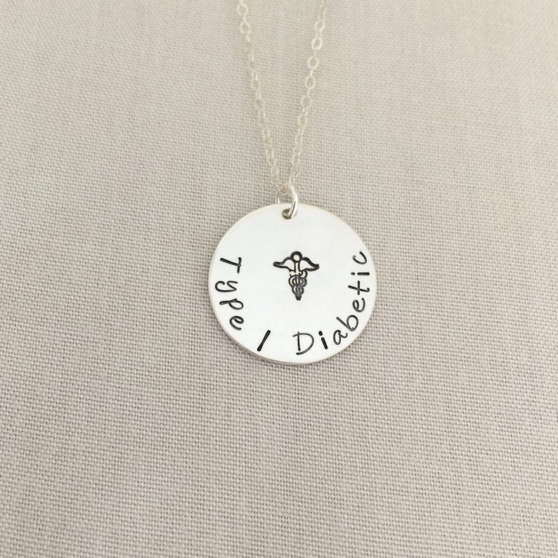 Personalized Medical ID Necklace Type 1 Diabetic Necklace - Etsy