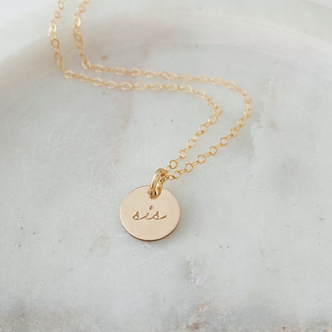 Sister Necklace, Sis Jewelry, Sister by Heart, Best Friend Gift, Long ...