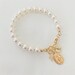 Personalised Virgin Mary Bracelet, Cross Jewelry, First Communion Gift ...